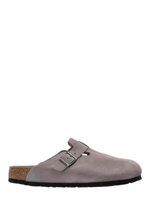 BIRKENSTOCK Boston Suede Clogs - Grey