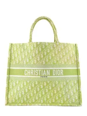 Dior Oblique Canvas Large Tote Bag - Green