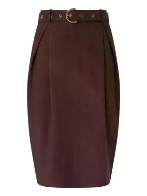 Pinko Belted Skirt - Brown