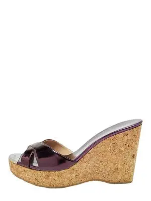 JIMMY CHOO Wedge Platform Sandals - Purple
