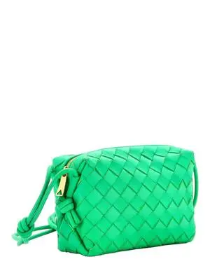 Bottega Veneta Loop Intrecciato Nappa Mini Crossbody Bag - Green