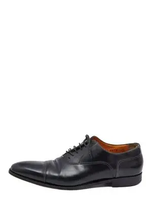 Santoni Leather Oxford Shoes - Black