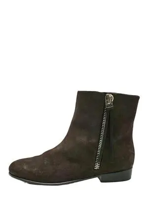 GIUSEPPE ZANOTTI Suede Zip-up Boots - Brown