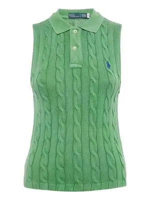 Polo Ralph Lauren Cable-knit Polo Shirt - Green