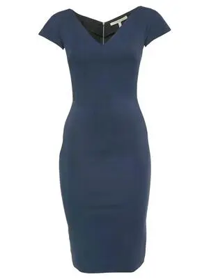 Victoria Beckham V-neck Mini Dress - Blue