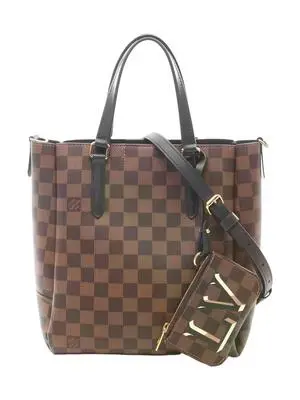 LOUIS VUITTON Belmont Check-pattern Tote Bag - Brown