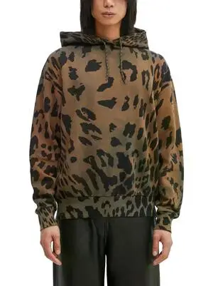 Aries Leopard-print Hoodie - Brown