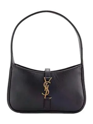 Saint Laurent Le 5 A 7 Hobo Leather Mini Shoulder Bag - Black