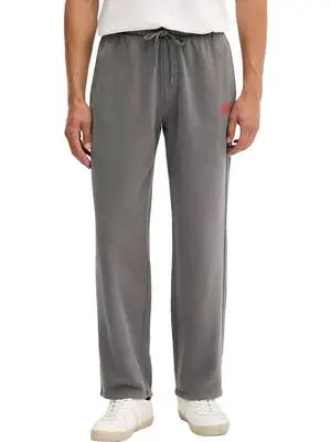 American Vintage Plizzy Drawstring Logo Track Pants - Grey