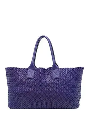 Bottega Veneta Medium Intreccio Cabat Tote Bag - Purple