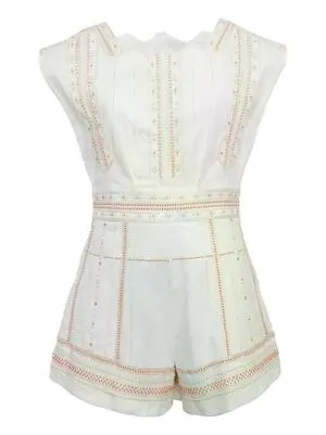 Valentino Garavani Embroidery Playsuit - White
