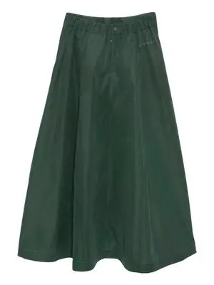 AND WANDER Logo-embroidered Skirt - Green