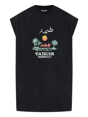 Vetements Graphic Sleeveless T-shirt - Black
