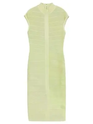 Herve Leger Davina Ribbed Midi Dress - Green