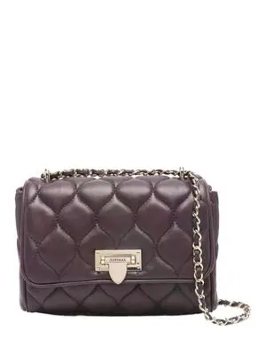 ASPINAL OF LONDON Quilted Chain Satchel - Purple