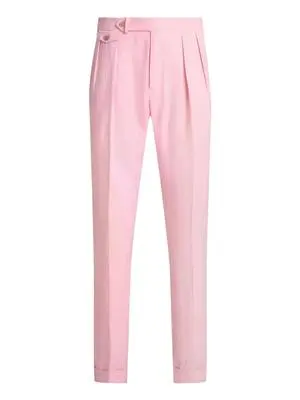 Polo Ralph Lauren Pleated Linen Trousers - Pink