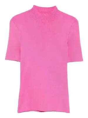 Oscar De La Renta Turtleneck Top - Pink