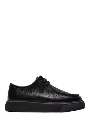 REFERENC Leather Derby Shoes - Black