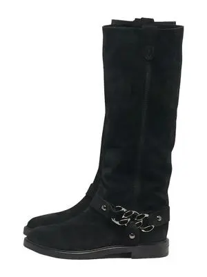 Casadei Chain-detail Knee-length Boots - Black
