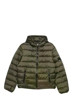 Karl Lagerfeld Hooded Puffer Jacket - Green