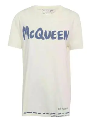 Alexander McQueen Logo-print T-shirt - Neutrals