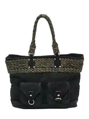 Loewe Braided Suede Tote Bag - Black