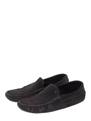 TOD'S Suede Slip-on Loafers - Black