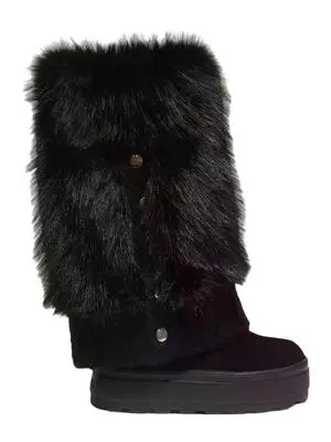 Casadei Faux-fur Boots - Black