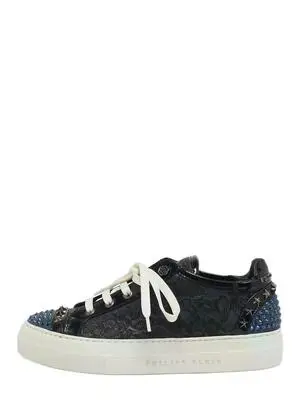 Philipp Plein Panelled Studded Sneakers - Black