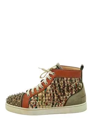 CHRISTIAN LOUBOUTIN Louis Spikes High-top Sneakers - Neutrals