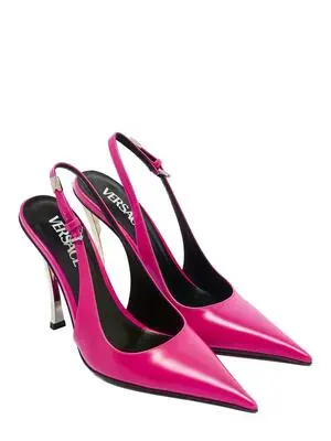 Versace Leather Point-toe Pumps - Pink