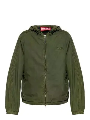 DIESEL® Logo-embroidered Hooded Jacket - Green
