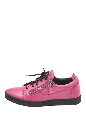 GIUSEPPE ZANOTTI Frankie Leather Zip Sneakers - Pink