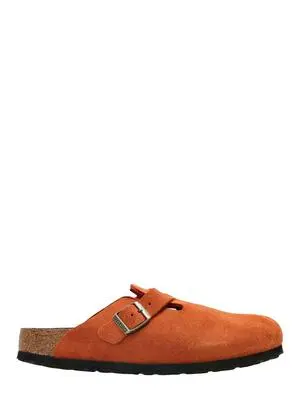 BIRKENSTOCK Boston Buckle Strap Mules - Orange