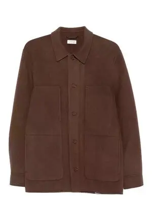 FURSAC Button Detailed Wool Coat - Brown