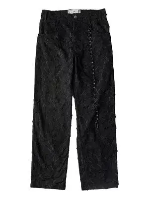 SONG FOR THE MUTE Textured Trousers - Black