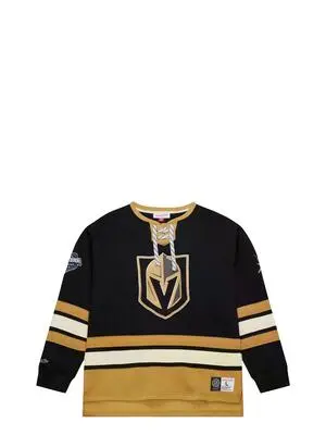 Mitchell & Ness Vegas Golden Knights Heritage Lace-up Pullover - Black