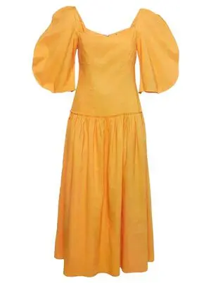 REJINA PYO Louisa Puff-sleeve Maxi Dress - Orange