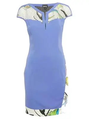 Just Cavalli Perforated-detail Dress - Purple