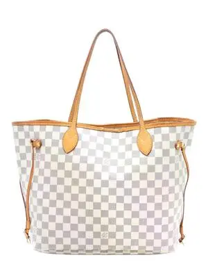 LOUIS VUITTON 2011 Damier Azur Neverfull Mm Tote Bag - White