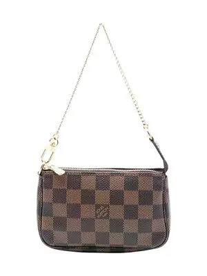 LOUIS VUITTON Damier Ebene Mini Pochette Accessoires - Brown