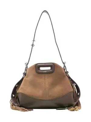Maje Fringed Strap Shoulder Bag - Brown
