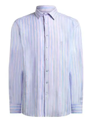 Etro Striped Linen Shirt - Blue