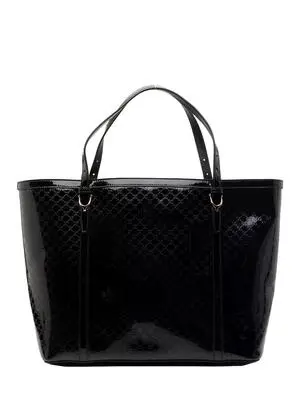 Gucci 2000-2015 Microssima Patent Nice Tote Bag - Black
