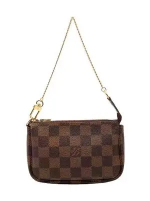 LOUIS VUITTON Damier Ebene Mini Pochette Accessoires - Brown