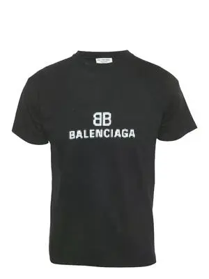 Balenciaga Short-sleeve Crew-neck T-shirt - Black
