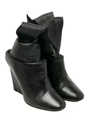 Dior Leather Ankle-tie Boots - Black