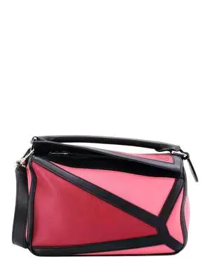 Loewe Puzzle Leather Small Satchel - Pink