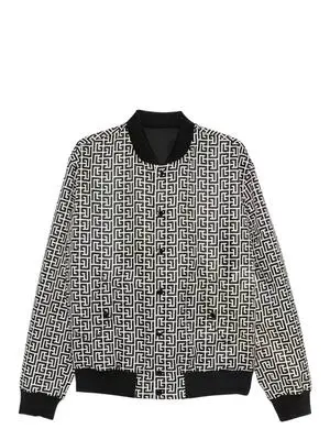 Balmain Patterned Reversible Bomber Jacket - White