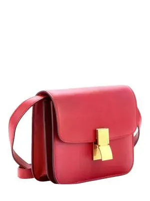Celine Classic Box Teen Shoulder Bag - Red